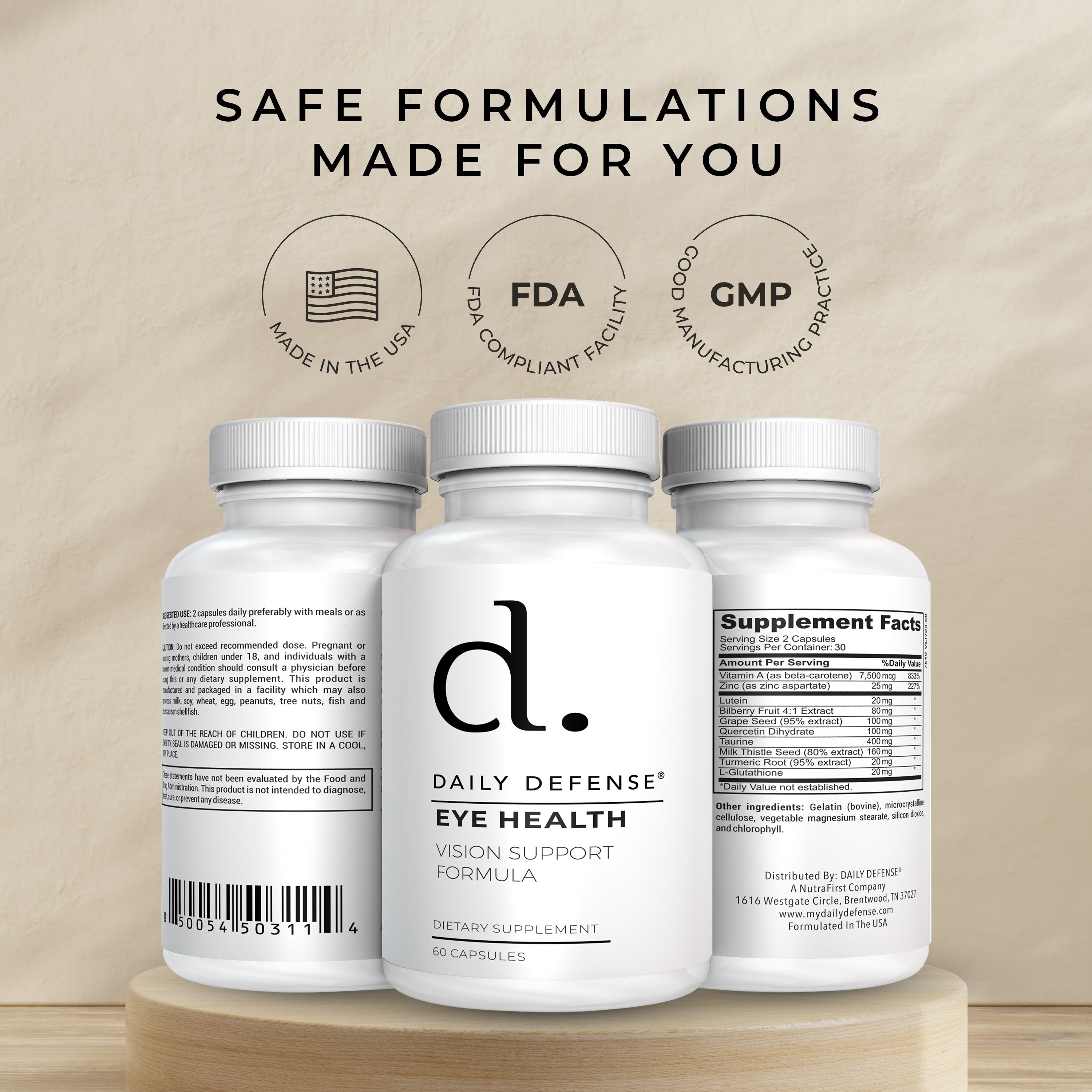 DAILY DEFENSE® EYE HEALTH Vision Support Formula – Daily Defense